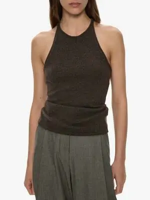 Christopher Esber Cashmere Halter Tank - Umber