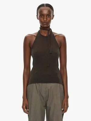 Christopher Esber Cashmere Halter Tank - Umber
