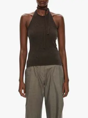 Christopher Esber Cashmere Halter Tank - Umber