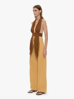 Christopher Esber Relaxed Wide-leg Denim Jeans - Honeyed