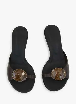 Christopher Esber Aura Quartz Kitten Mule - Carob