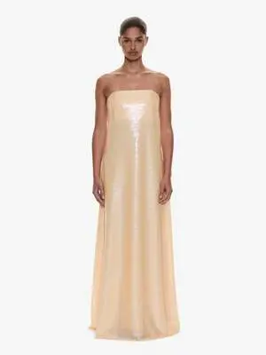 Christopher Esber Opaline Sequin Strapless Gown