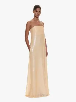 Christopher Esber Opaline Sequin Strapless Gown