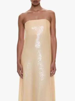 Christopher Esber Opaline Sequin Strapless Gown