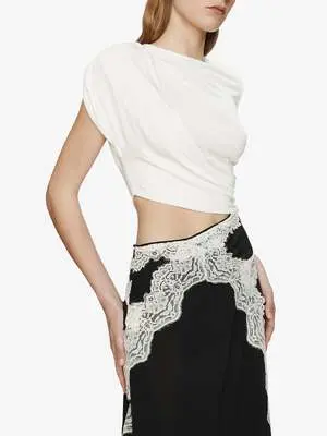 Christopher Esber Verve Twisted Tee Dress - Black White