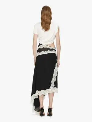 Christopher Esber Verve Twisted Tee Dress - Black White