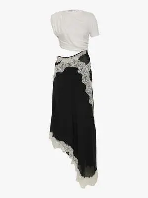 Christopher Esber Verve Twisted Tee Dress - Black White
