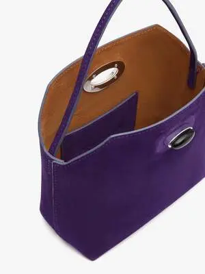 Christopher Esber Turnlock Suede Mini Bag - Iris