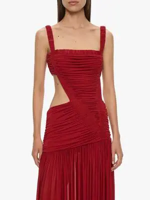 Christopher Esber Orion Separation Gown - Cranberry