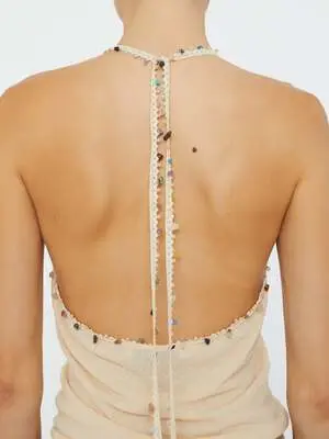Christopher Esber Beach Quartz Halter Tank - Bone