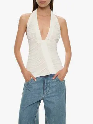 Christopher Esber Orion Halter Top - White