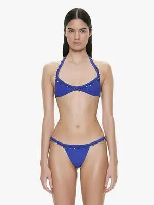 Christopher Esber Beach Quartz Minuscule Bikini Top - Indigo