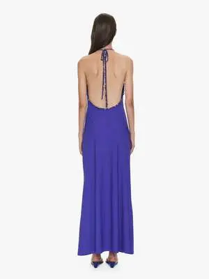 Christopher Esber Beach Quartz Halter Lycra Maxi Dress