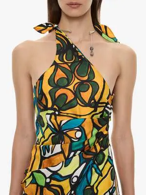 Christopher Esber Tropic Nouveau Scarf Mini Dress