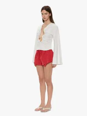 Christopher Esber Ruched Long Sleeve Top With Sculpted Wire Detail