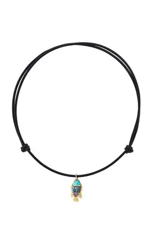 EMILY P. WHEELER 18k Yellow Gold Fish Necklace - Blue