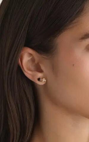 EMILY P. WHEELER 18k Yellow Gold Fish Stud Earrings - Brown