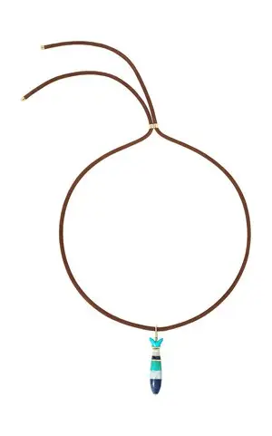EMILY P. WHEELER 18k Yellow Gold Fish Pendant With Stones - Blue