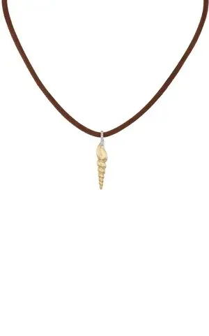 EMILY P. WHEELER 18k Yellow Diamond Shell Pendant Necklace