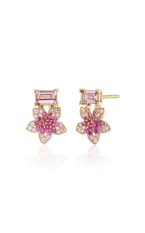 EMILY P. WHEELER 18k Yellow Gold Bouquet Studs - Pink