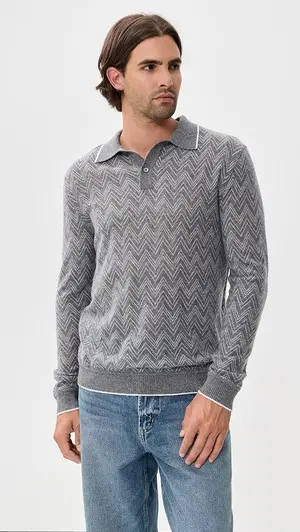 Missoni Long Sleeve Cashmere Polo