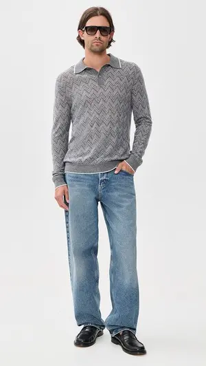 Missoni Long Sleeve Cashmere Polo