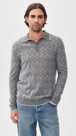 Missoni Long Sleeve Cashmere Polo