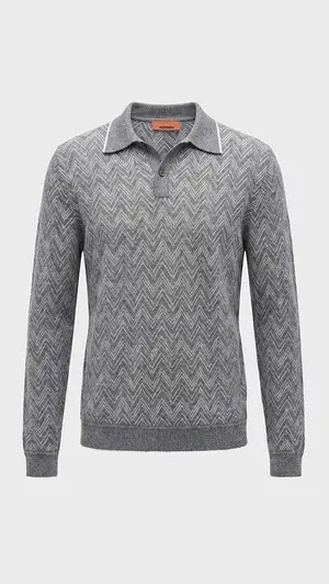 Missoni Long Sleeve Cashmere Polo