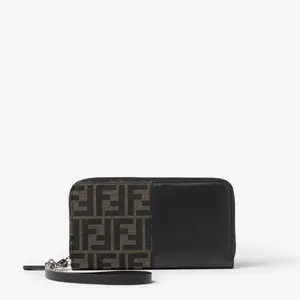 Fendi Ff Jacquard Zip Around - Brown