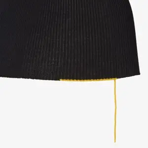 Fendi Ribbed Wool Polo Shirt With Embroidered Logo And Contrast Stitching