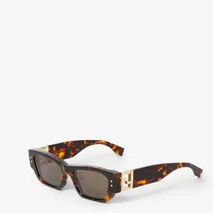 Fendi Fold Rectangular Sunglasses - Brown