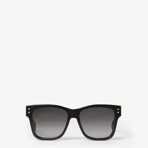 Fendi Fold Square Sunglasses With Doppio Punto Studs - Black