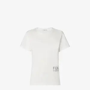 Fendi Stencil 1925-fs6383 Cotton Jersey T-shirt - White