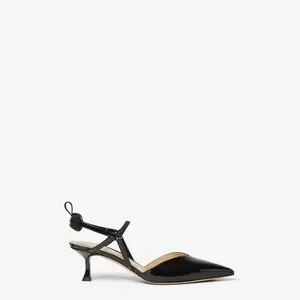 Fendi Colibrì Lite Patent Calf Leather Slingbacks - Black