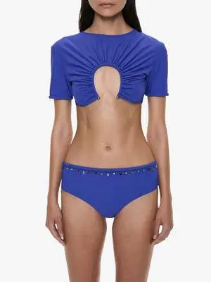 Christopher Esber U-prong Cropped Tee - Indigo
