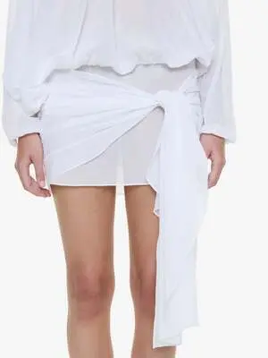 Christopher Esber Porto Tie Long Sleeve Mini Dress