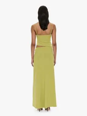 Christopher Esber Orbit Ruched Disconnect Cascade Dress