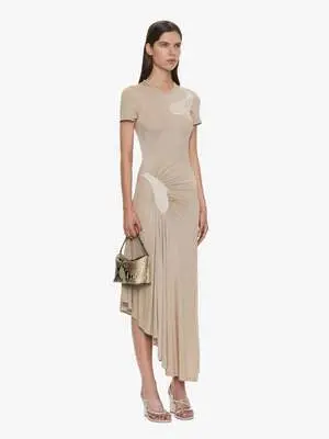 Christopher Esber Paisley Lace Rib Tee Dress
