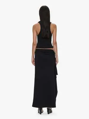 Christopher Esber Crystal Pendant Halter Tank - Black