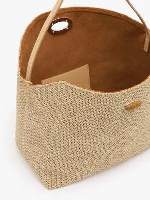Christopher Esber Turnlock Raffia Hobo Bag - Natural