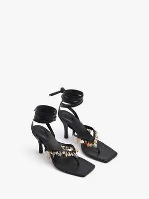 Christopher Esber Memento Charm Flip Flop Heel - Black