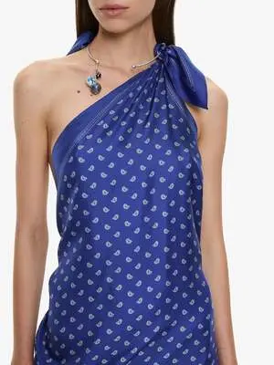Christopher Esber One-shoulder Bandana Scarf Tie Dress