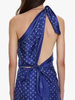 Christopher Esber One-shoulder Bandana Scarf Tie Dress