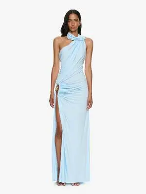 Christopher Esber Helix Crystal Gown - Lago Blue