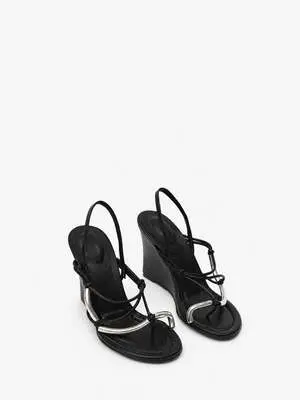 Christopher Esber Molten Wedge Sandals - Black