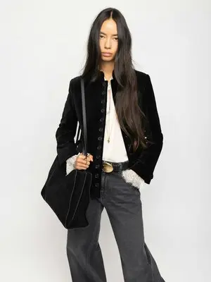 Zadig&Voltaire Vallo Velvet Jacket - Black