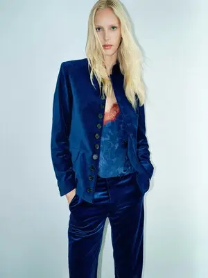 Zadig&Voltaire Vallo Velvet Jacket - Marine