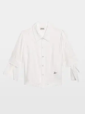 Zadig&Voltaire Telmy Silk Shirt With Bow Detail Cuffs