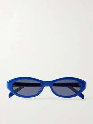 Celine Triomphe Mini Oval-frame Acetate Sunglasses