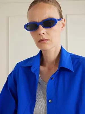 Celine Triomphe Mini Oval-frame Sunglasses